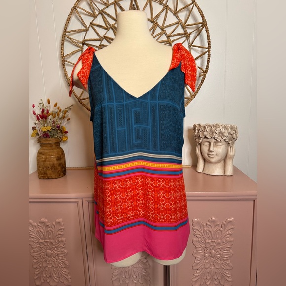 CAbi | Tops | Cabi Multicolor Camisole With Red And Blue | Poshmark